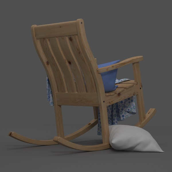 3d garden rocking chair model