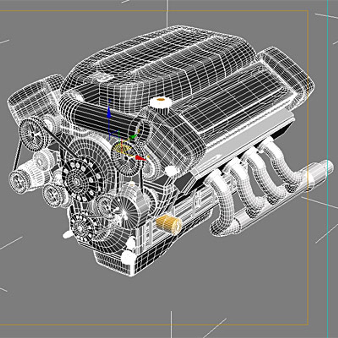 3d Engine V8 Generic Model