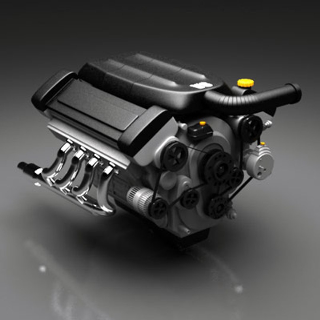 3d Engine V8 Generic Model
