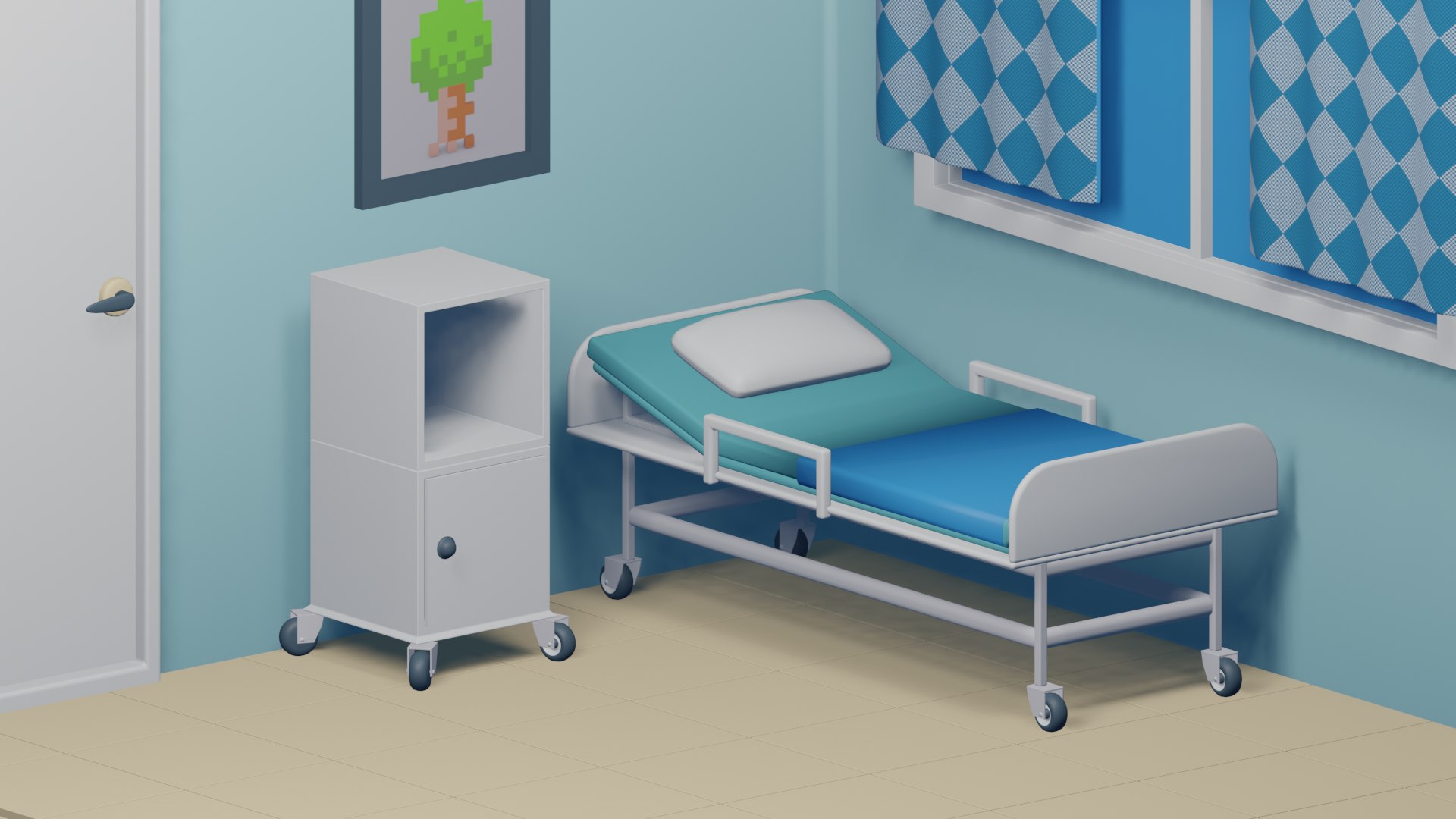 3D Cute Hospital Room Low Poly Collection - TurboSquid 1998404
