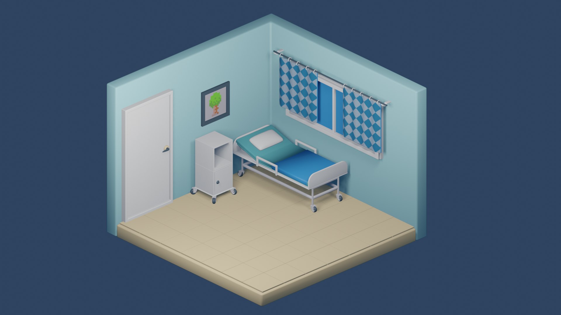 3D Cute Hospital Room Low Poly Collection - TurboSquid 1998404