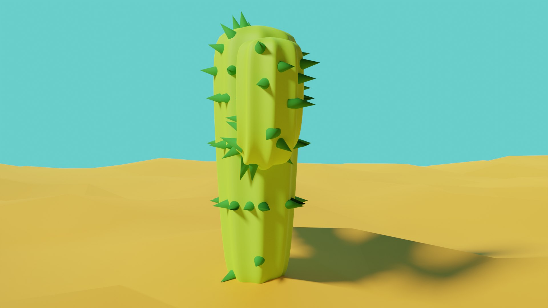 3D Cactus Model In Desert Scene Model - TurboSquid 1973194