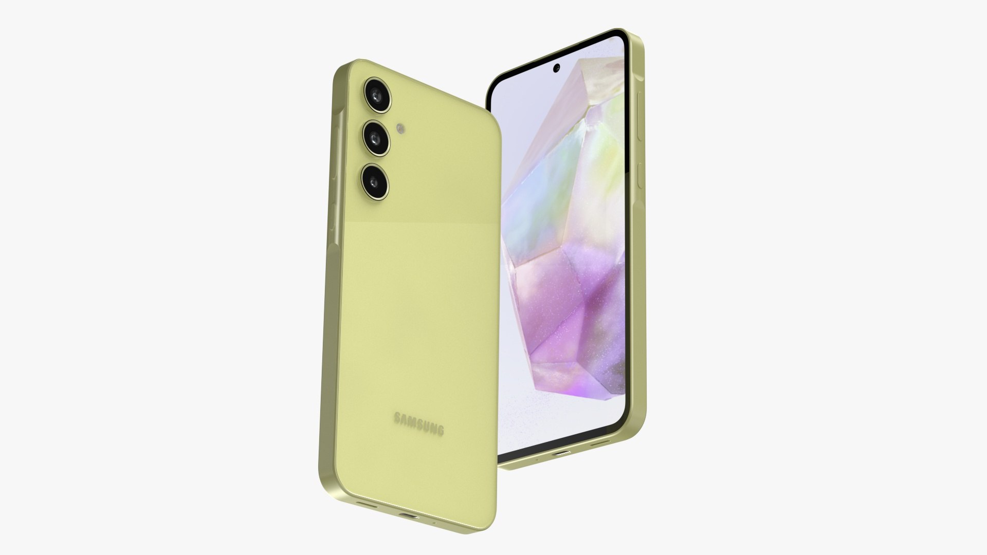 3D Samsung Galaxy A35 Lime Model - TurboSquid 2188334