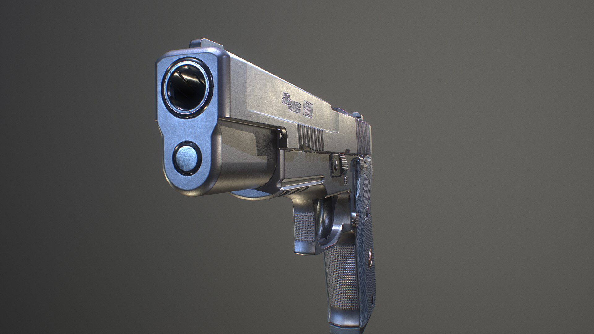 3D P220 Pistol Pbr - TurboSquid 1642595