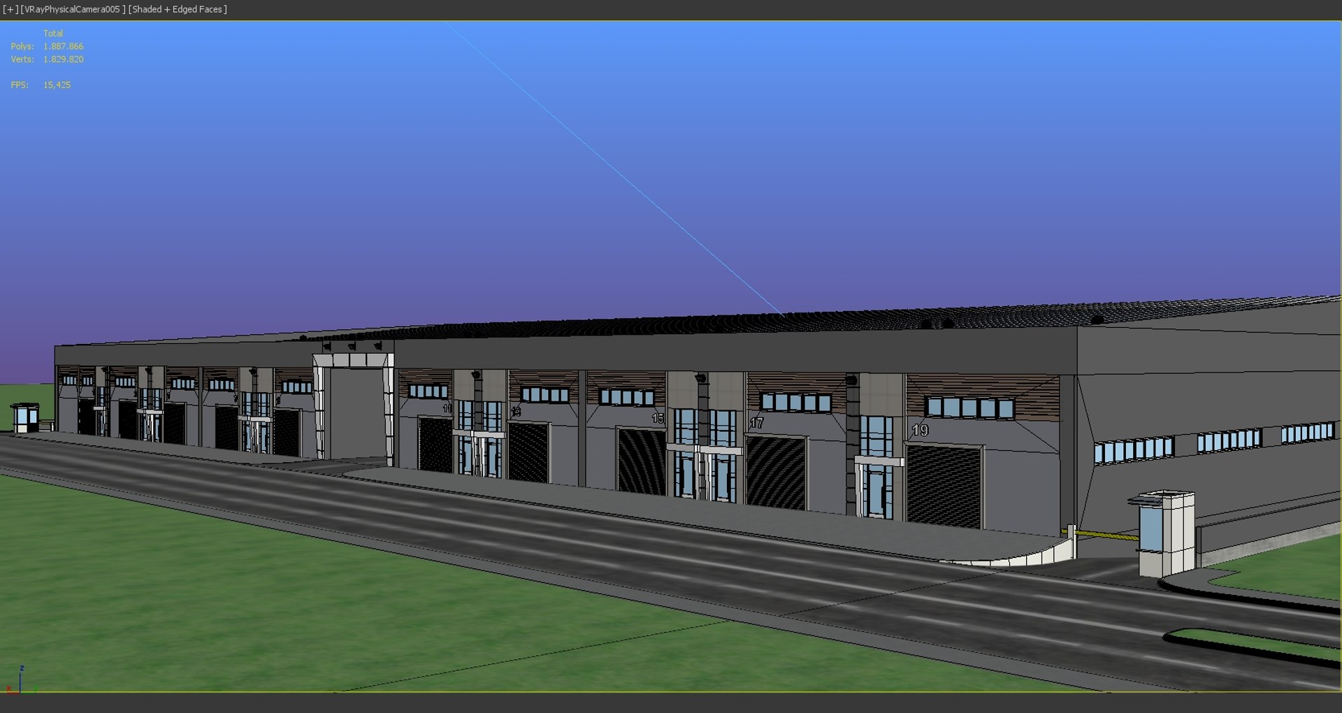 3d model modern wholesale trade center