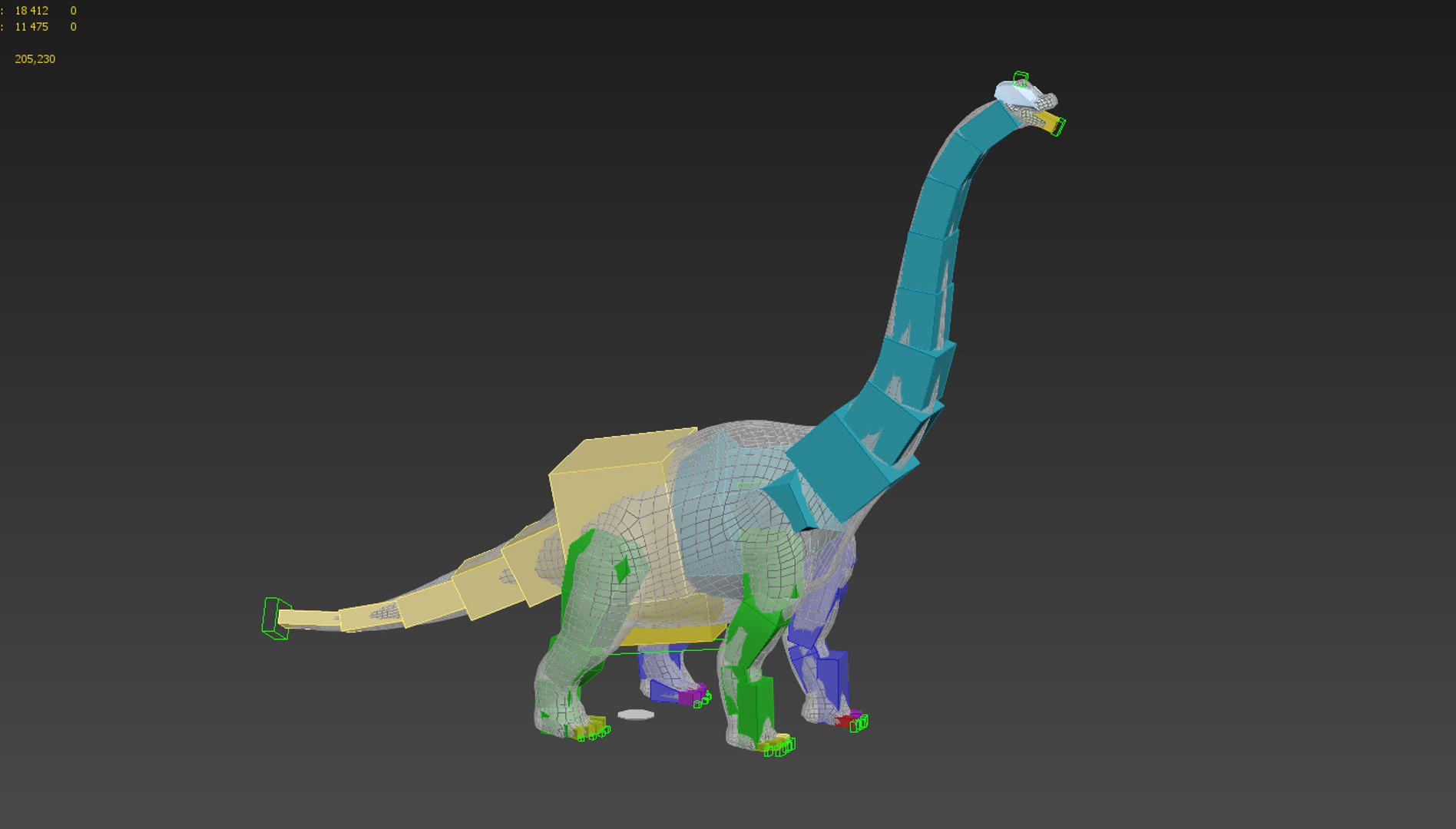 3D Brachiosaurus Animation Blender - TurboSquid 1415122
