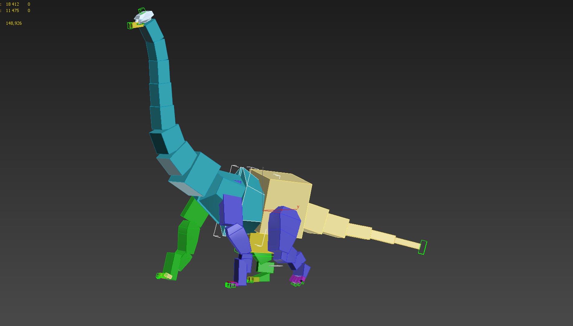 3D Brachiosaurus Animation Blender - TurboSquid 1415122