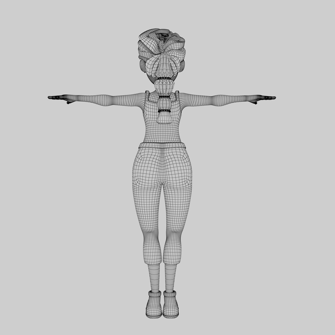 Female Cartoony Character 3D Model - TurboSquid 2175208