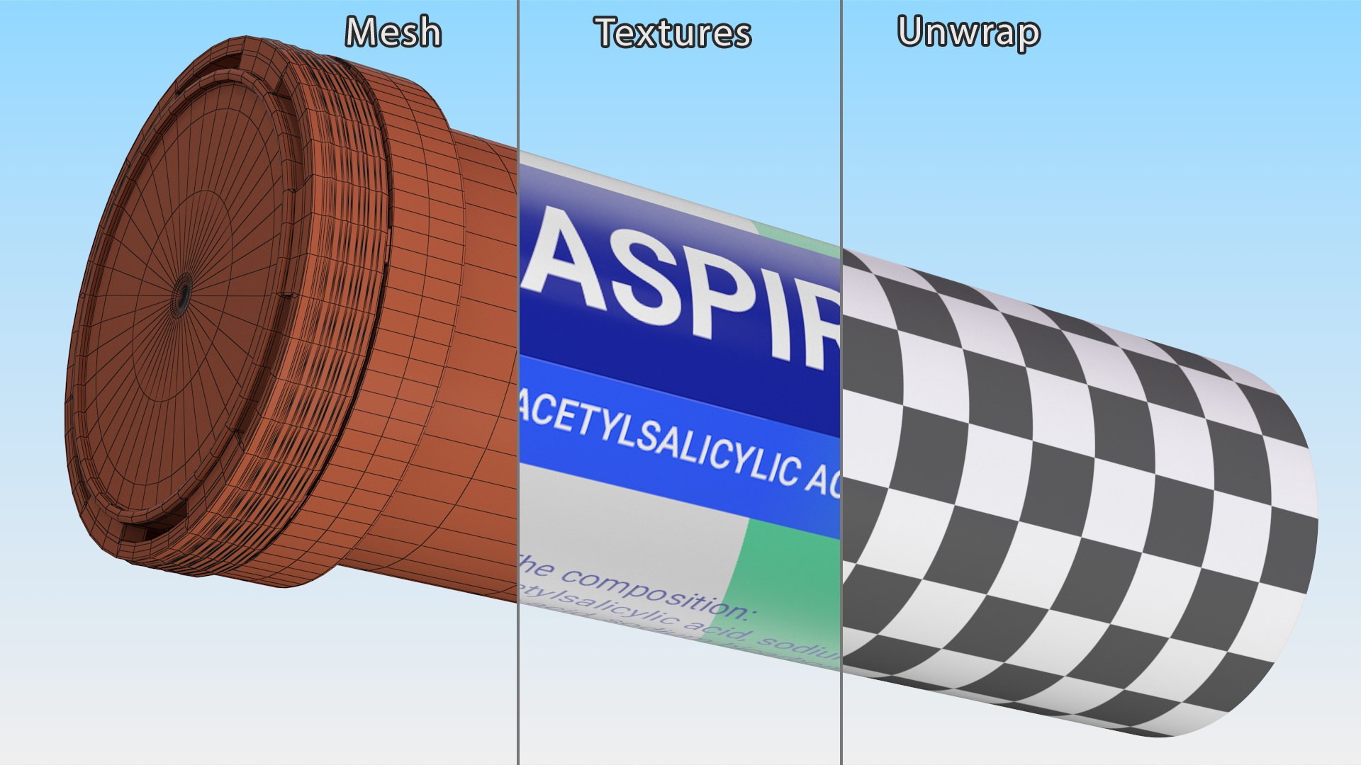 3D Tube Aspirine Package 10 Tabs Model - TurboSquid 2211860