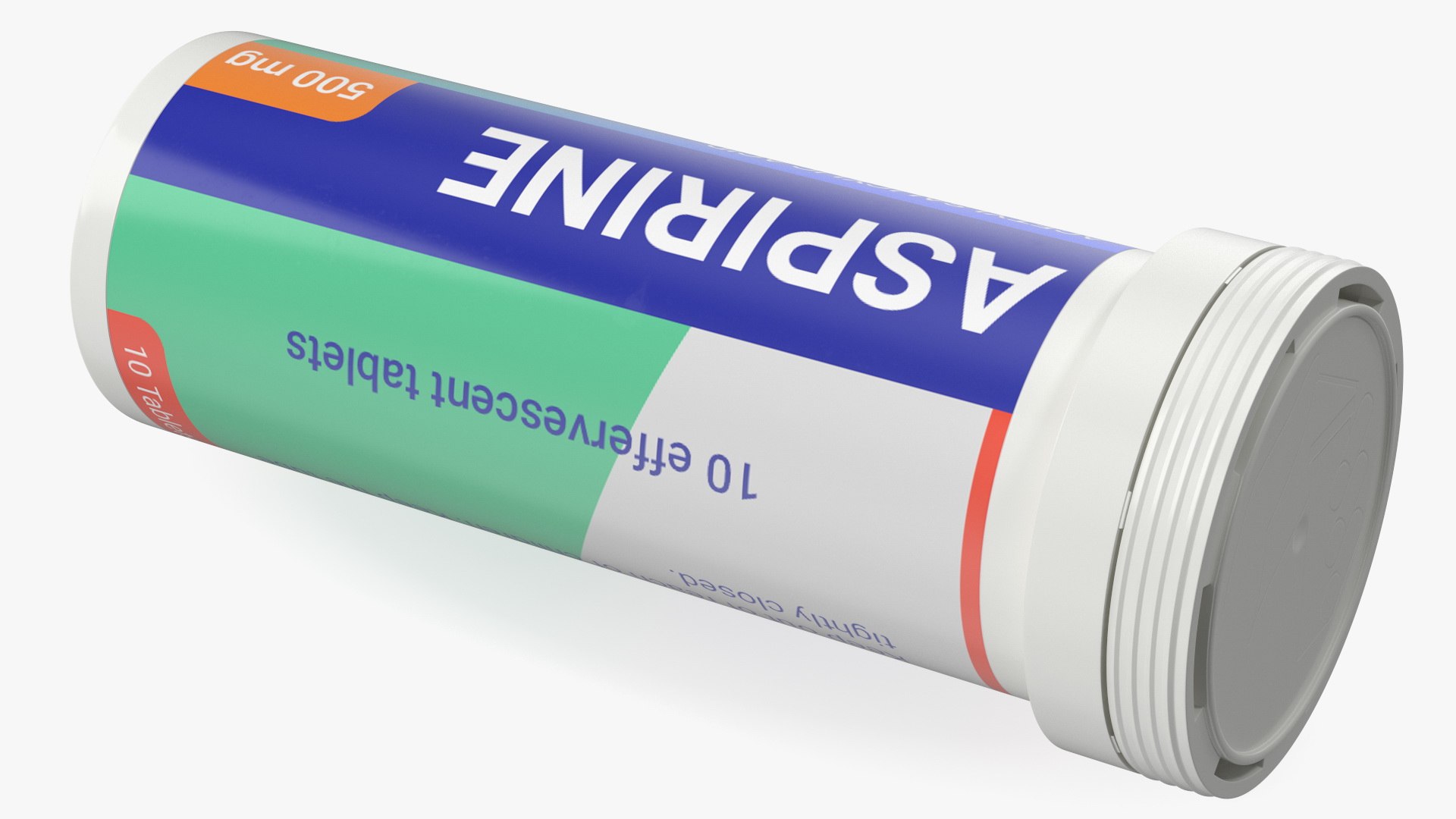 3D Tube Aspirine Package 10 Tabs Model - TurboSquid 2211860