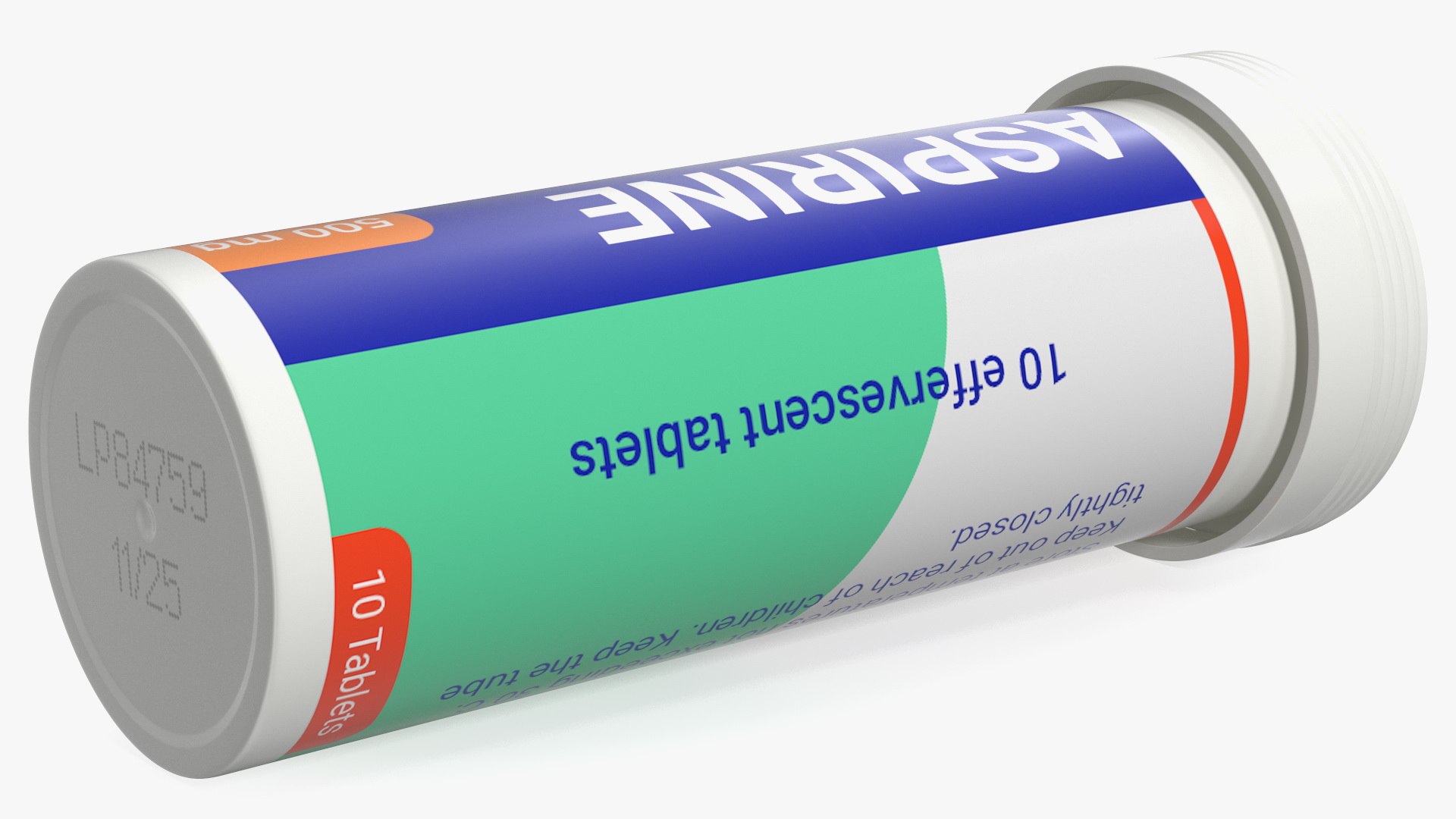 3D Tube Aspirine Package 10 Tabs Model - TurboSquid 2211860