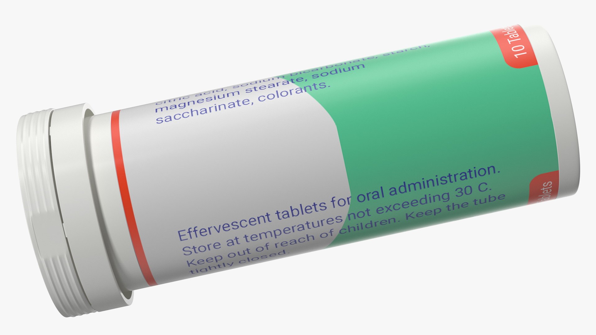 3D Tube Aspirine Package 10 Tabs Model - TurboSquid 2211860