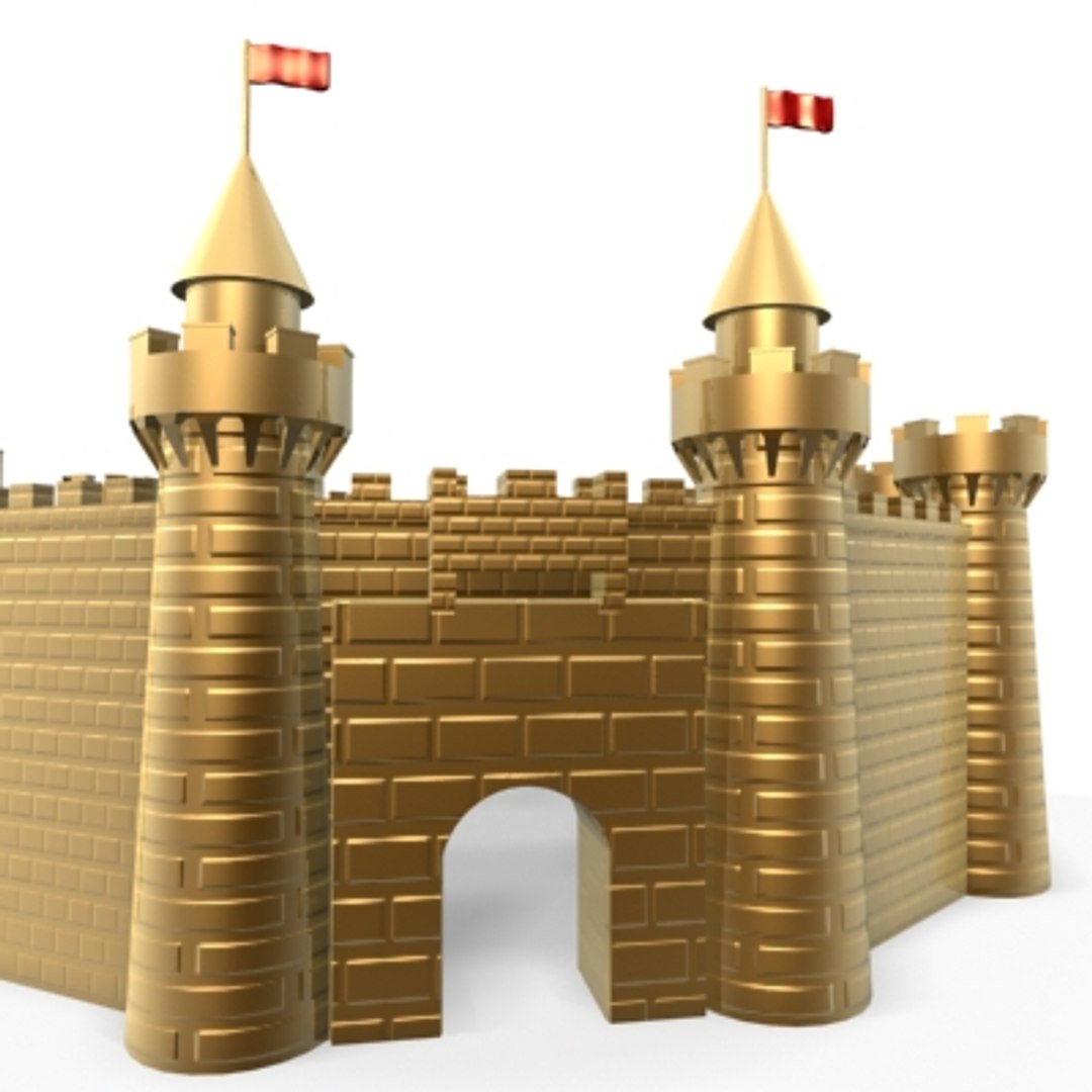 3d golden castle
