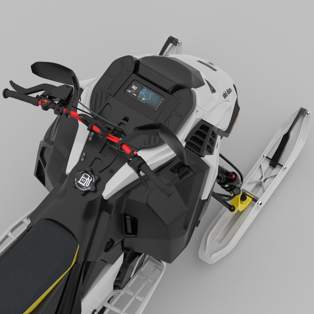 3D Model Snowmobile Ski-Doo Summit Adrenaline 850 E-TEC 165 Grey And ...