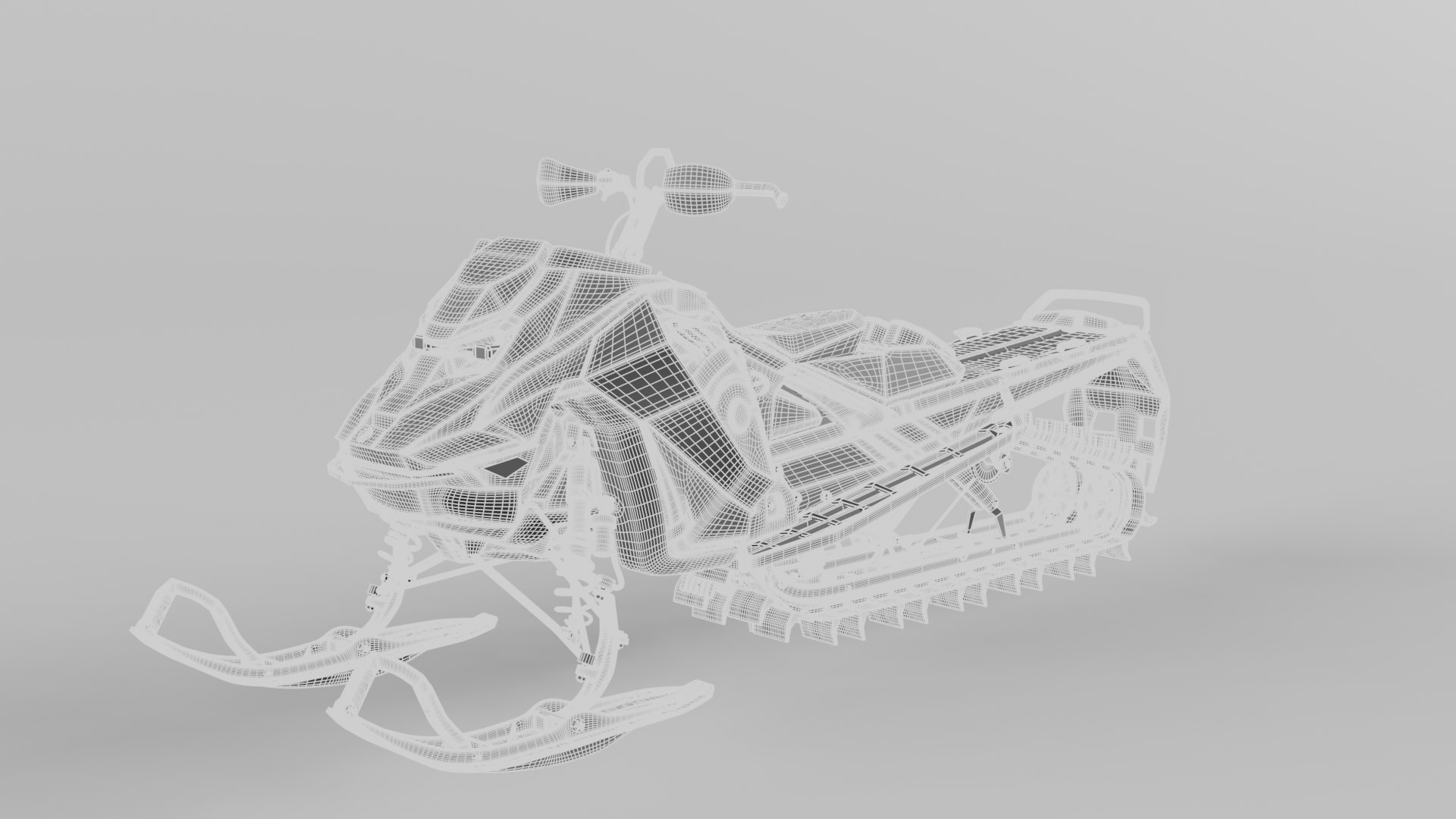 3D Model Snowmobile Ski-Doo Summit Adrenaline 850 E-TEC 165 Grey And ...