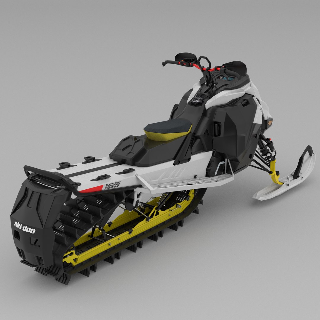 3D Model Snowmobile Ski-Doo Summit Adrenaline 850 E-TEC 165 Grey And ...