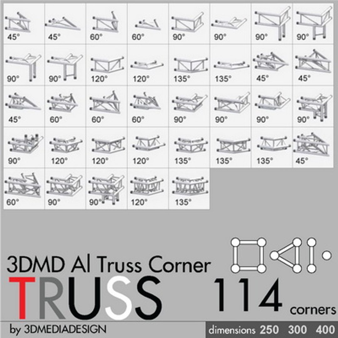 aluminum truss corner 3d model