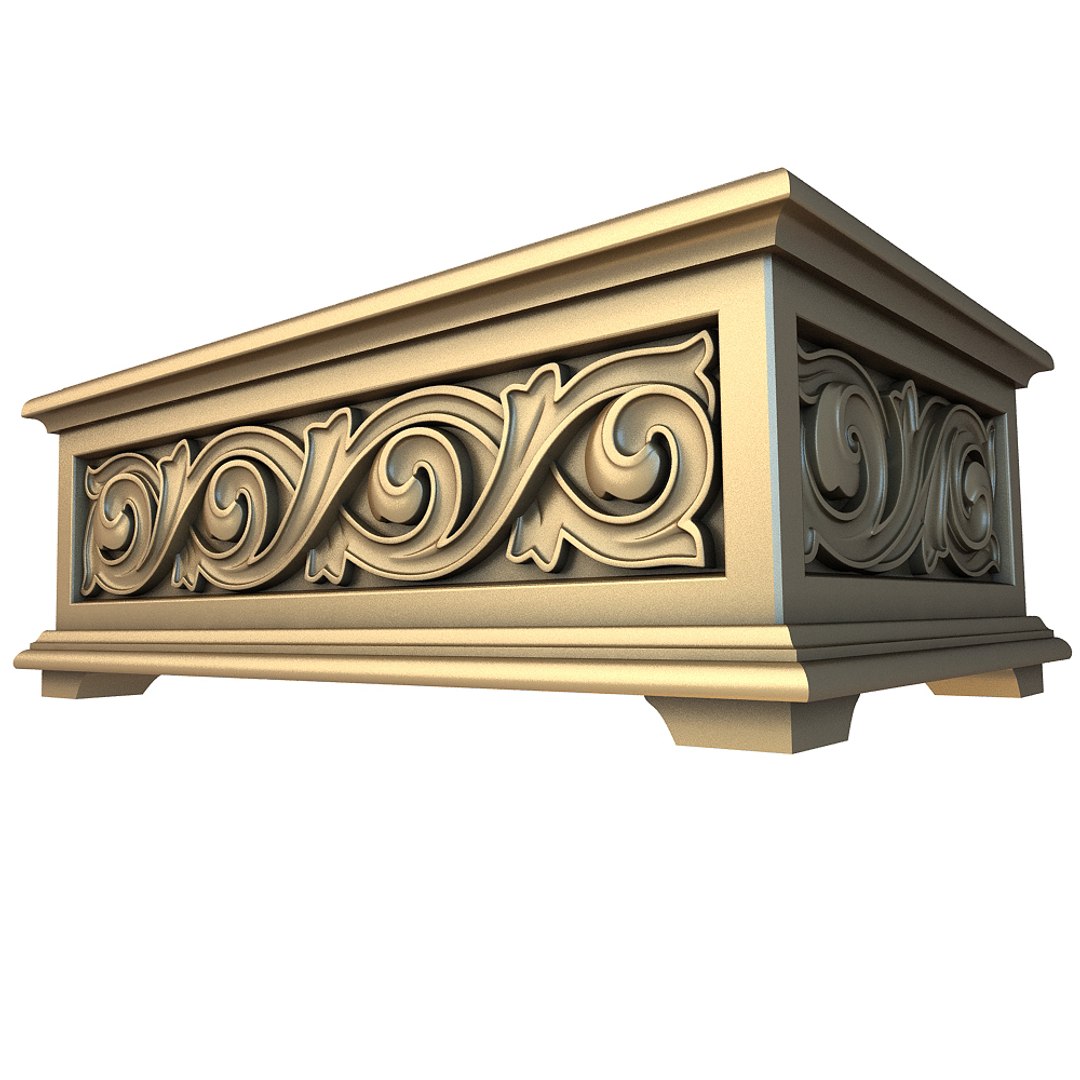 Carved Casket 3D Model - TurboSquid 1562157