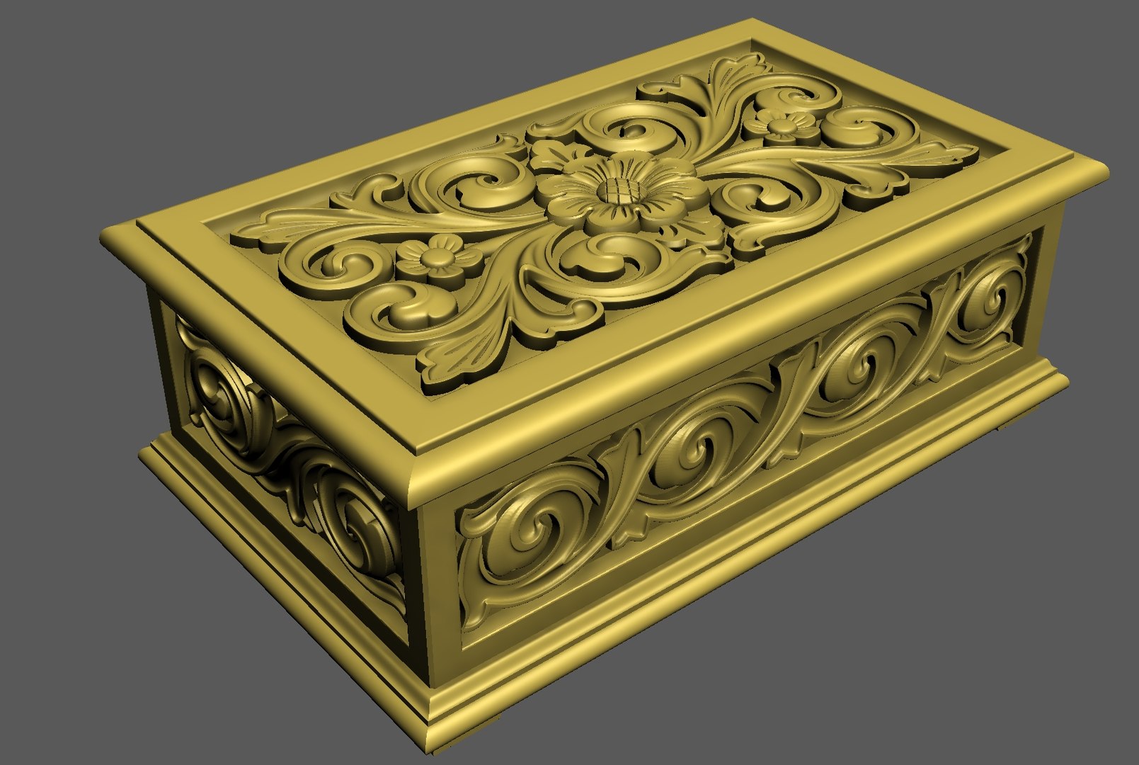 Carved Casket 3D Model - TurboSquid 1562157