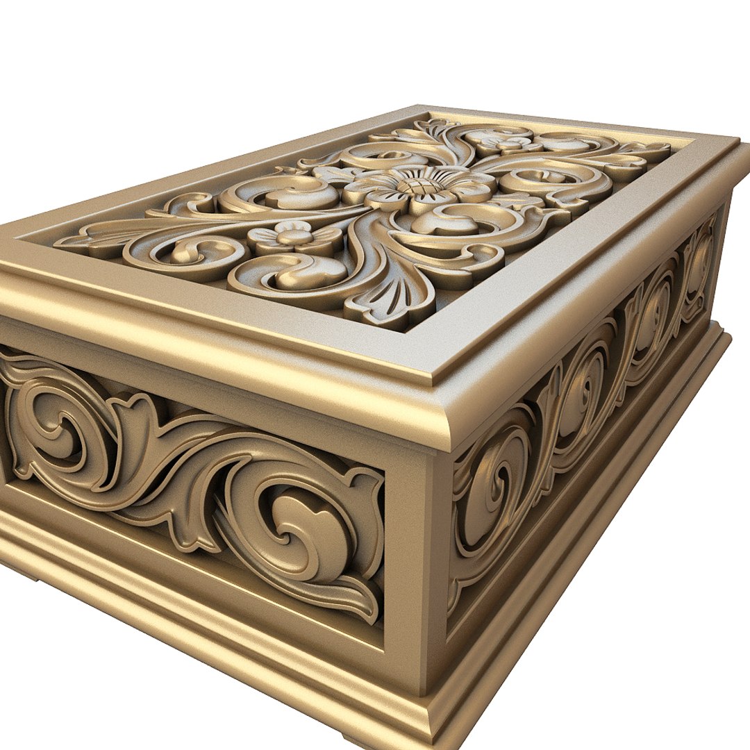 Carved Casket 3D Model - TurboSquid 1562157
