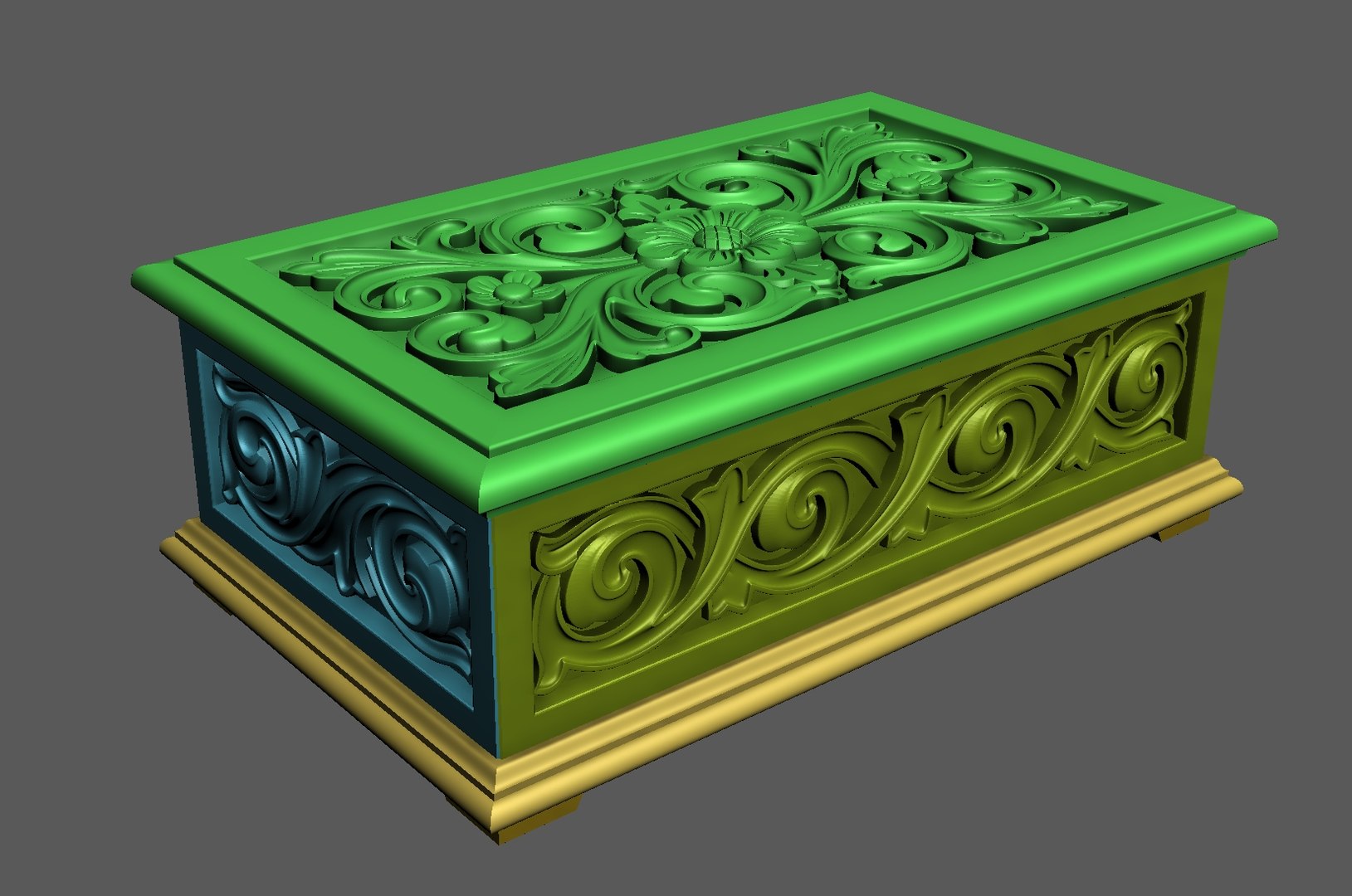 Carved Casket 3D Model - TurboSquid 1562157