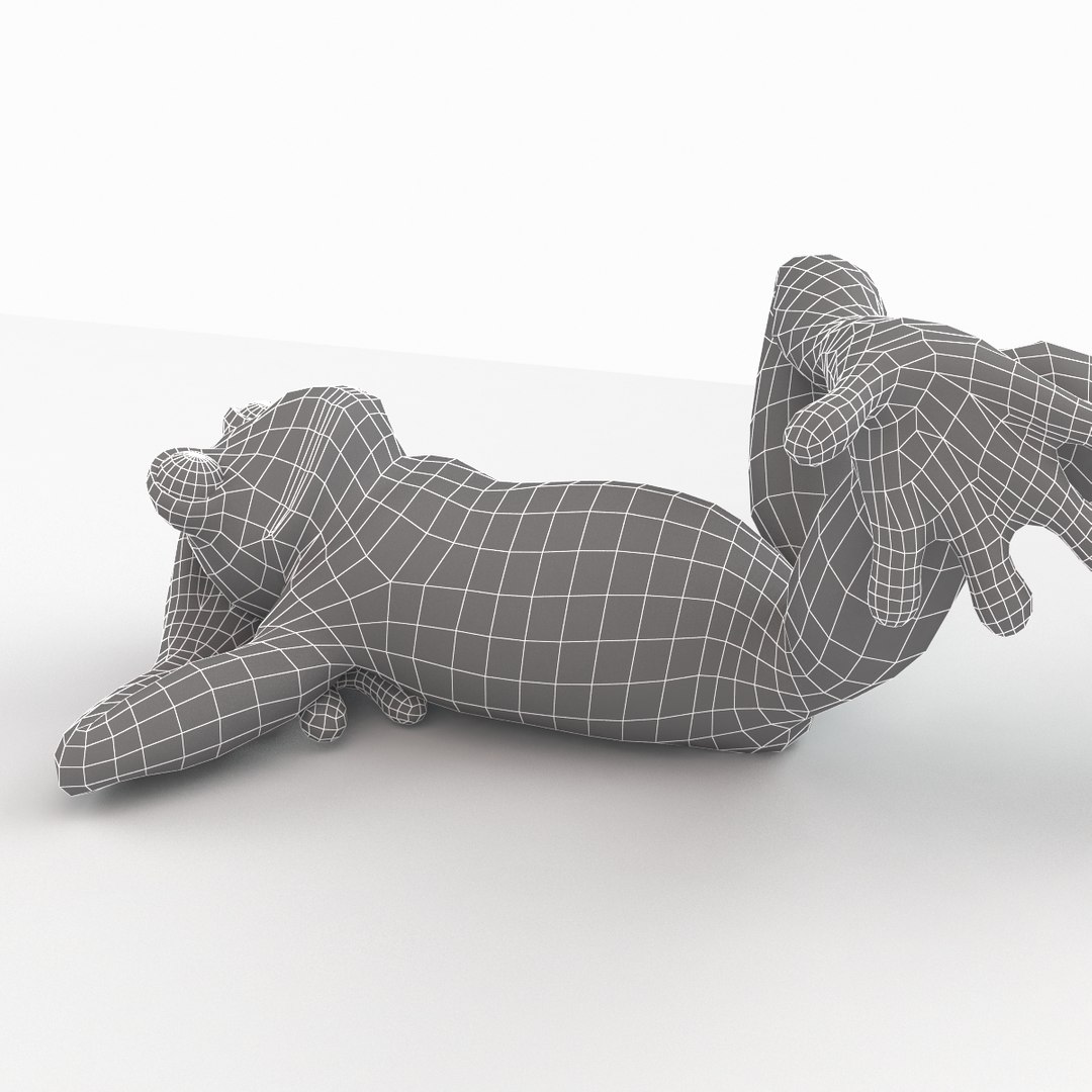 3d Frog 3 Statuette Model