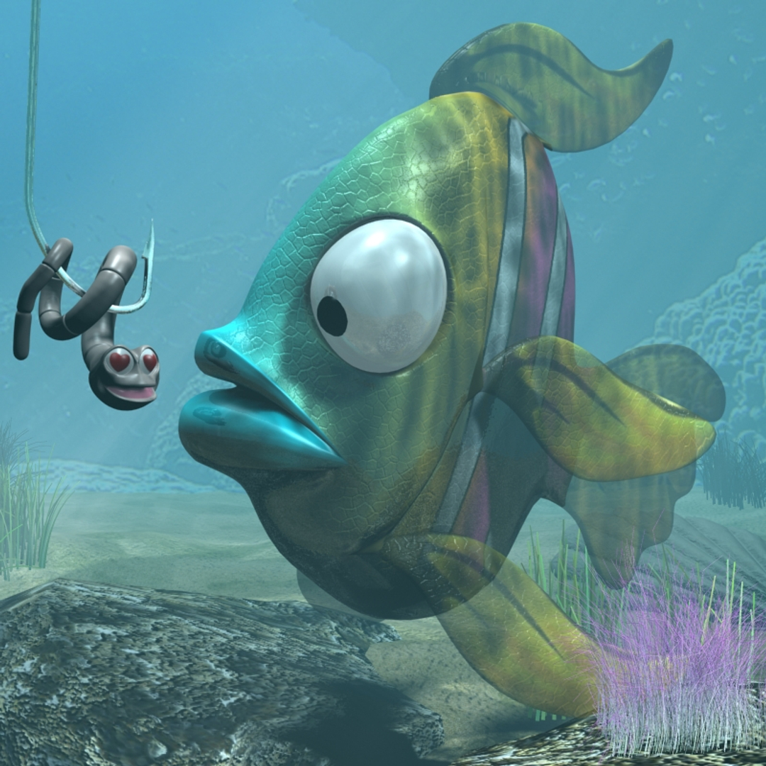 cartoon exotic fish rigged 3d 3ds