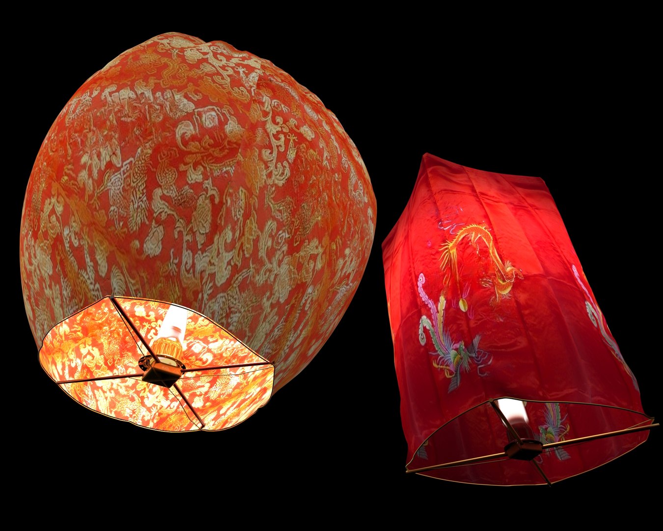 3D Chinese Sky Lantern Model - TurboSquid 2233671