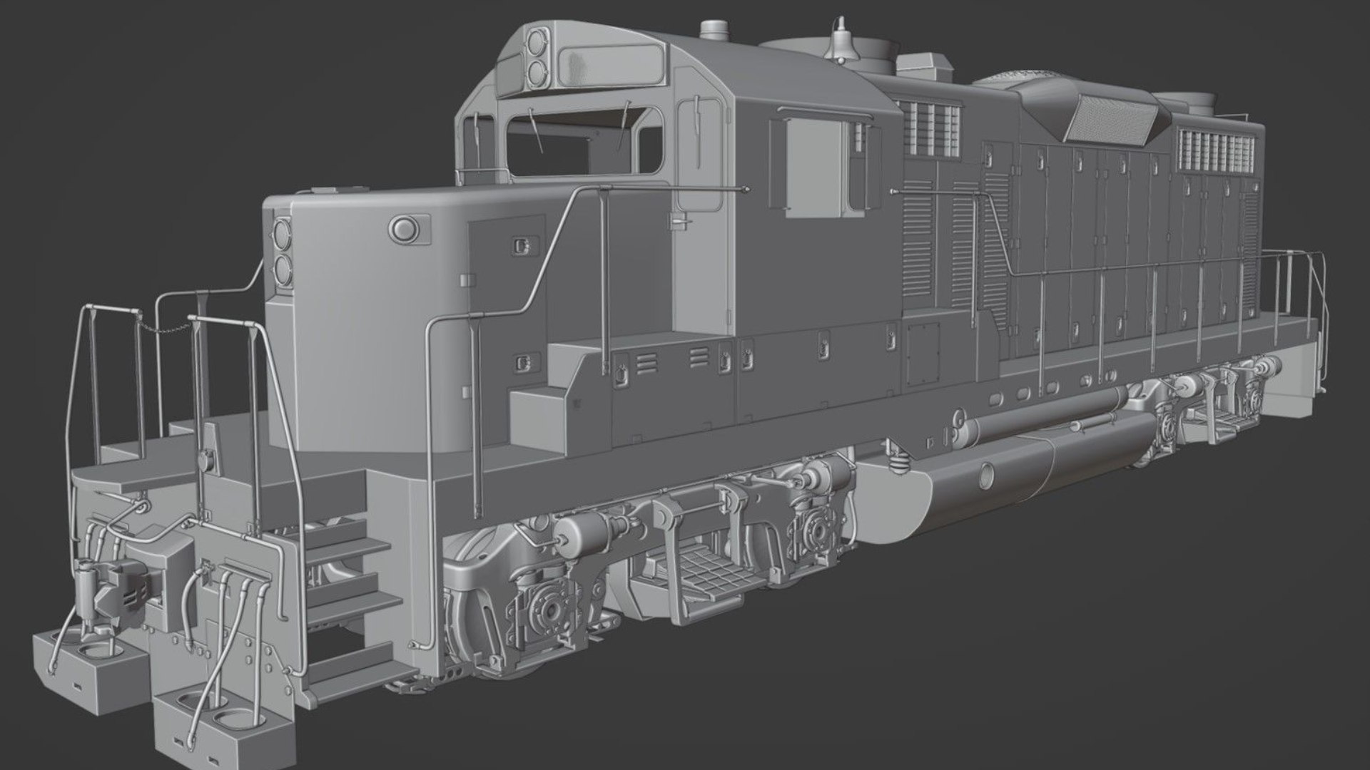3D EMD GP20 Diesel Train Locomotive - TurboSquid 2304769