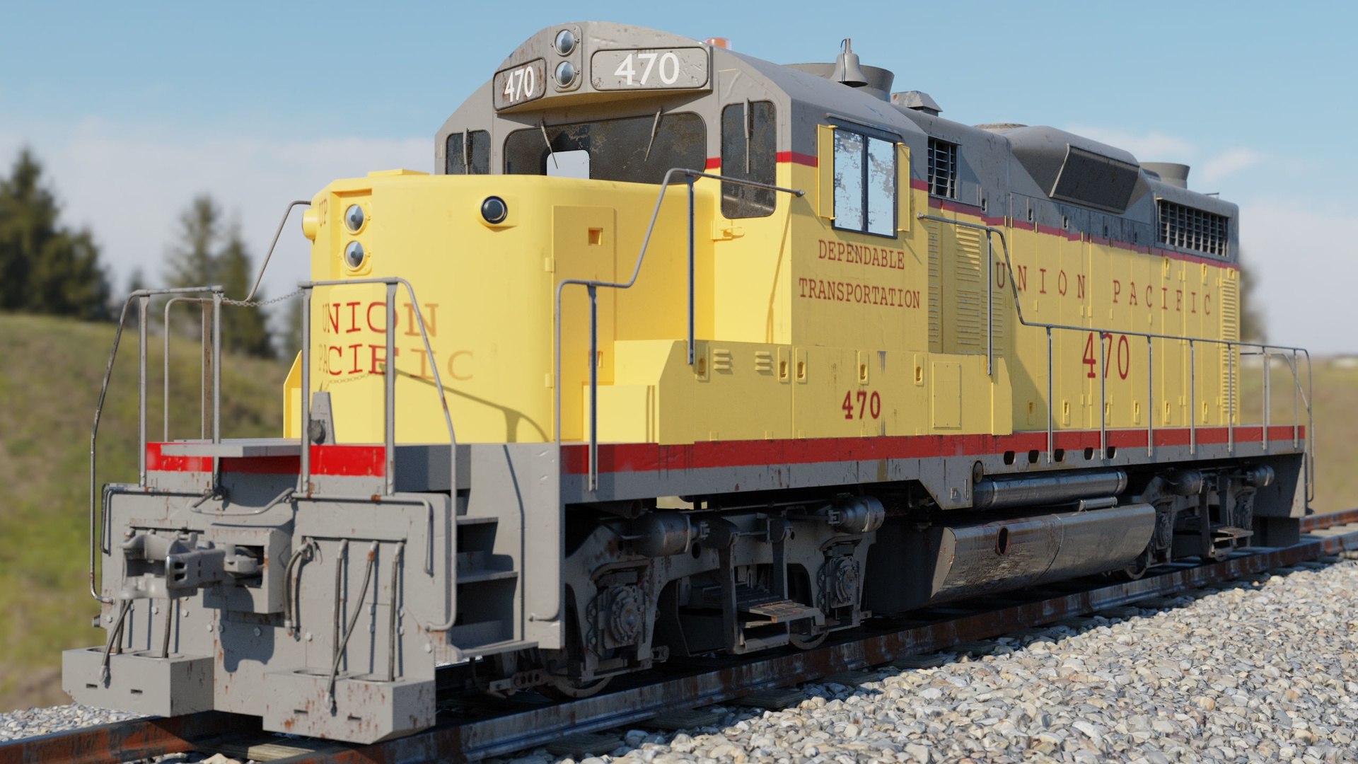 3D EMD GP20 Diesel Train Locomotive - TurboSquid 2304769
