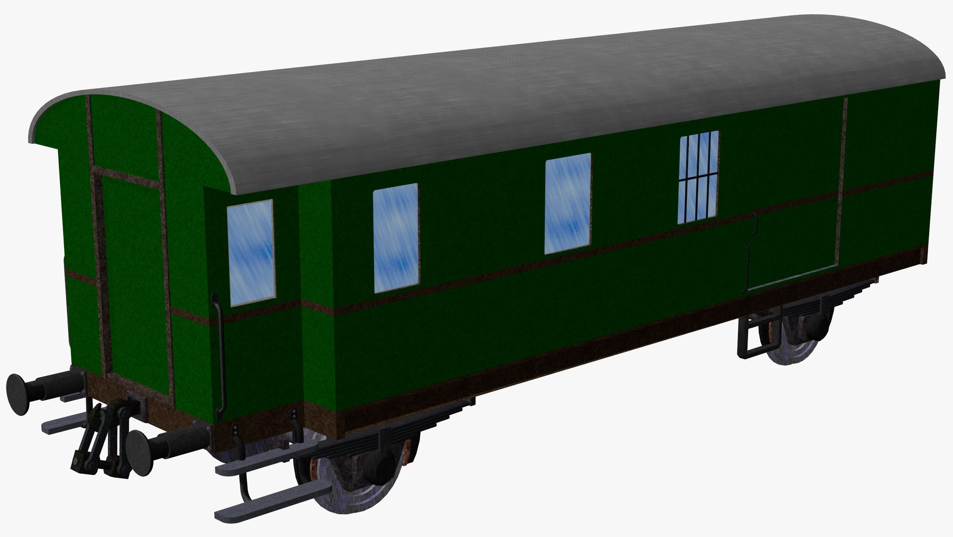 German Rail Passenger- Baggage- And Mail Wagons -donnerbuechse- 3D ...