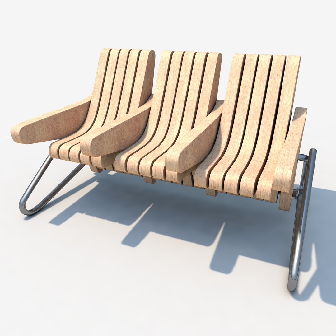 3d Model Bench Style Hi-tech