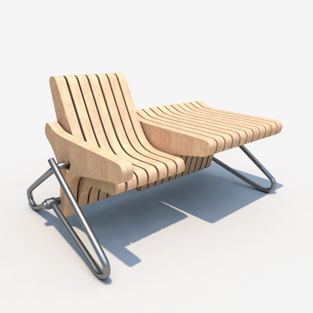 3d Model Bench Style Hi-tech