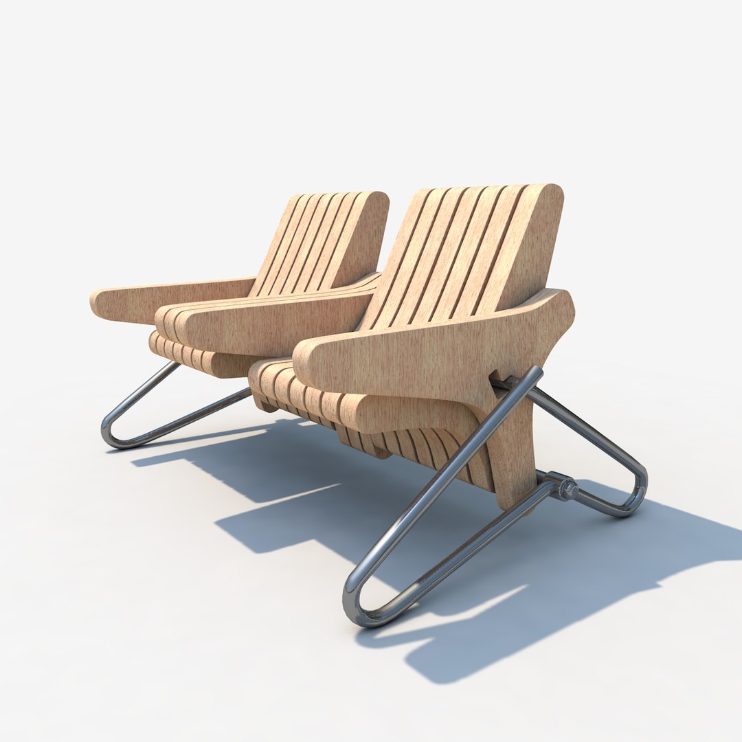3d Model Bench Style Hi-tech
