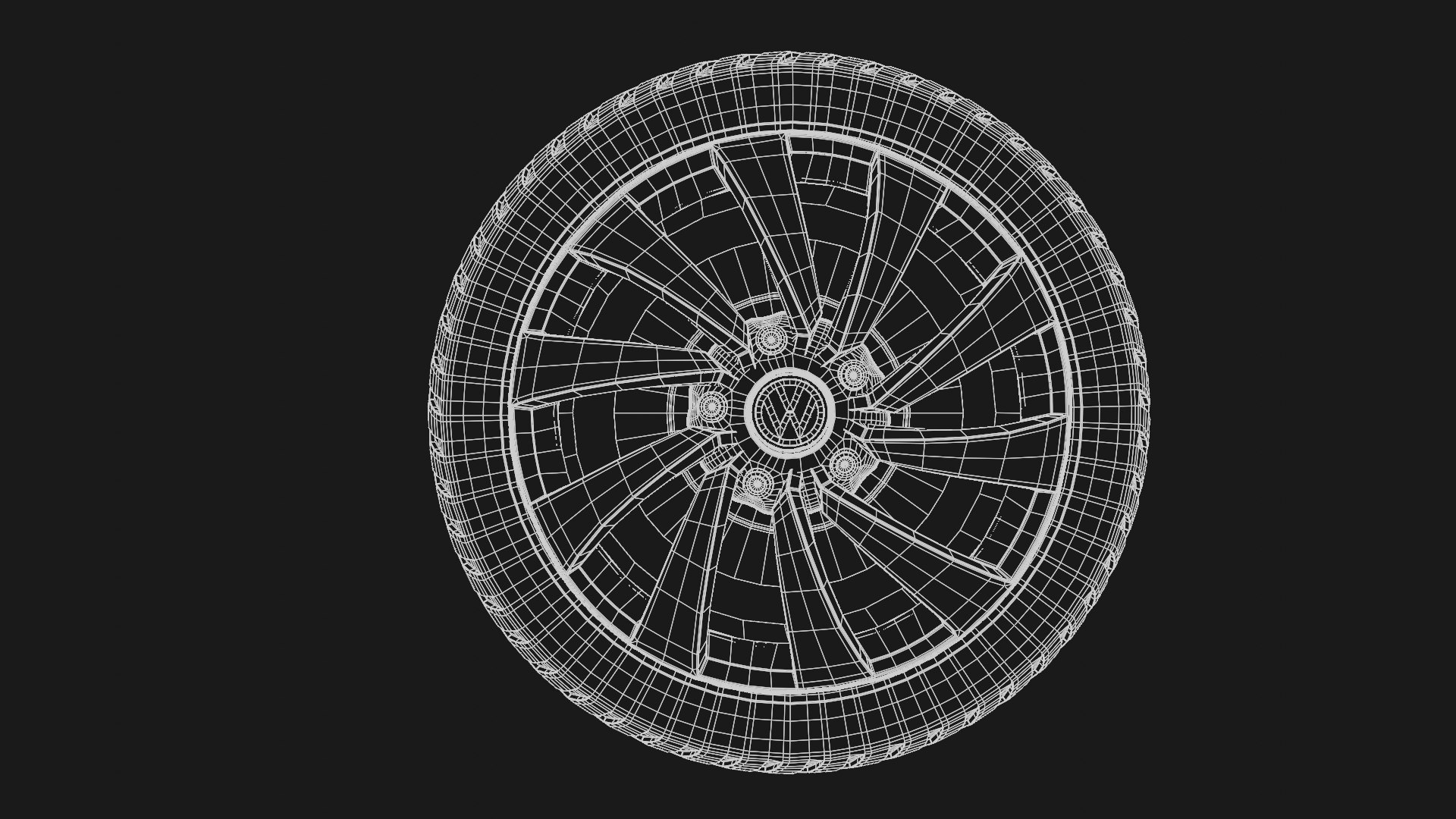 Car Volkswagen Wheel With Rim 3D model - TurboSquid 2146065