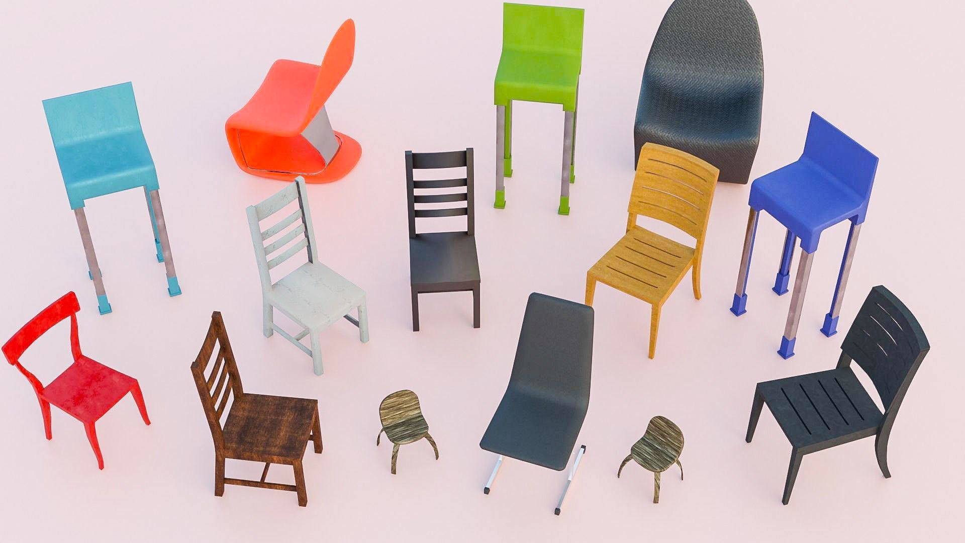 Small Chair Collection 3D Model - TurboSquid 1772499