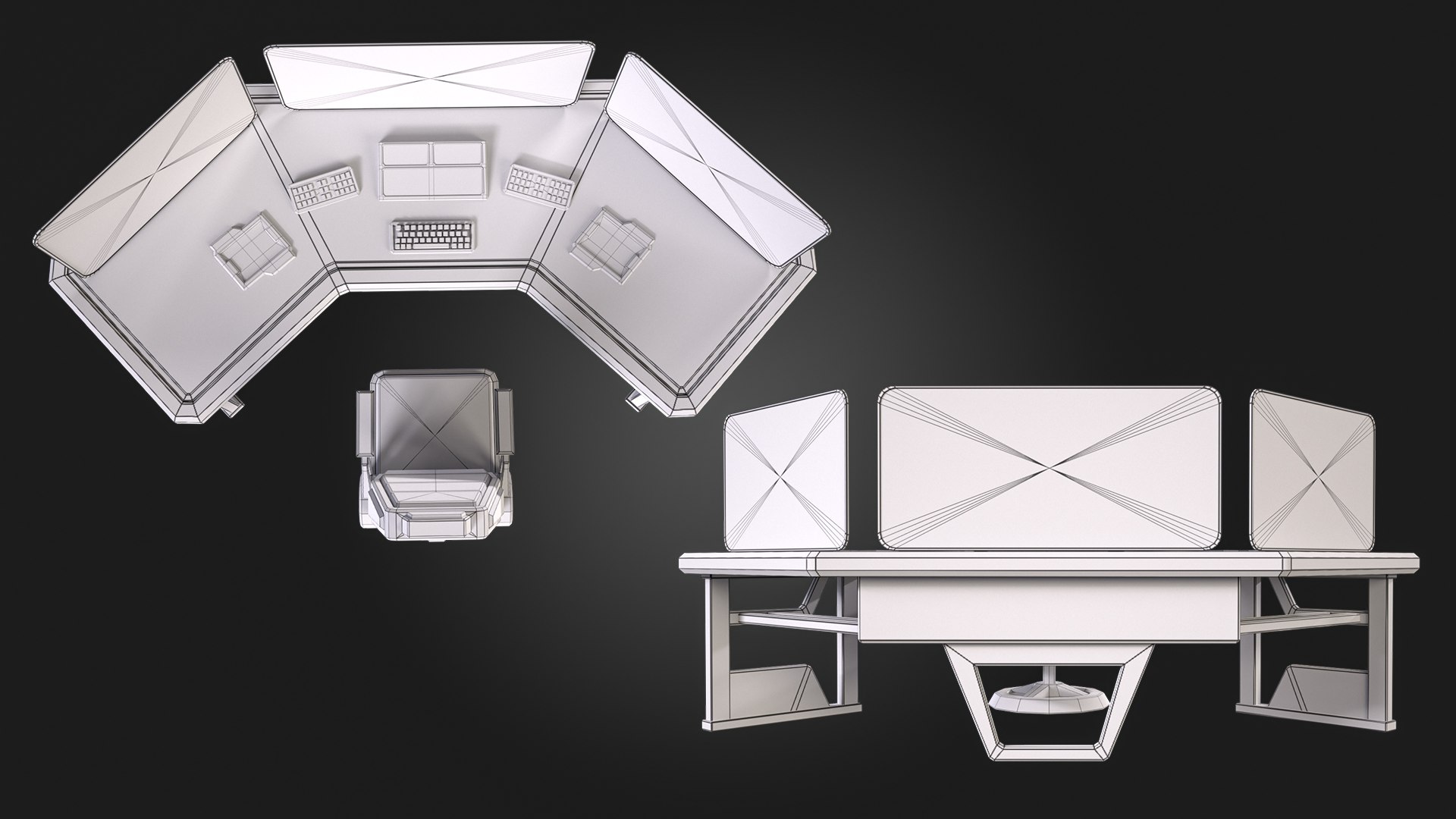 SCI-FI PC Desk 3D Model - TurboSquid 2231992