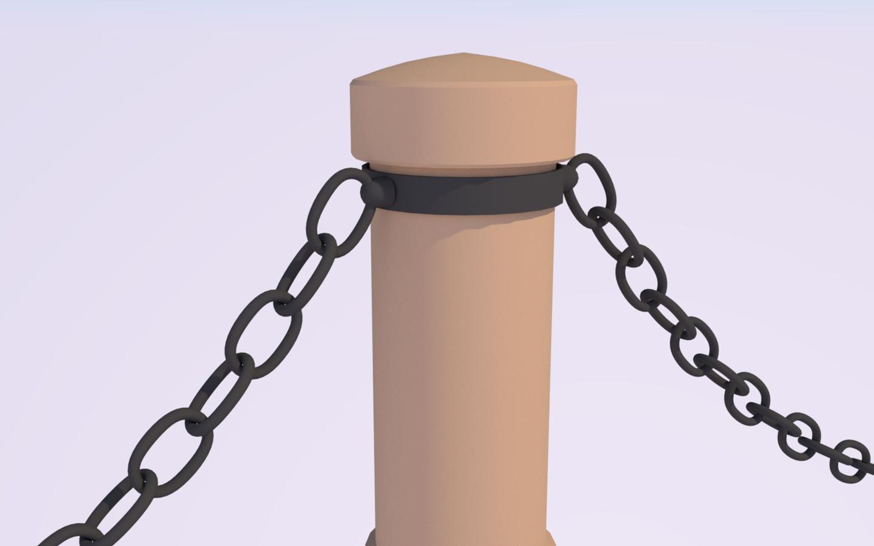 Pillars Chains Monuments Street Elements 3D - TurboSquid 1159638