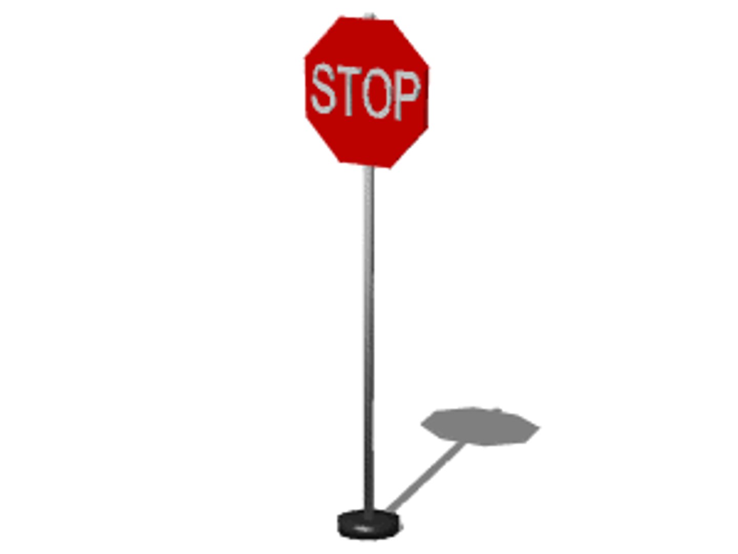 3dsmax Stop Sign