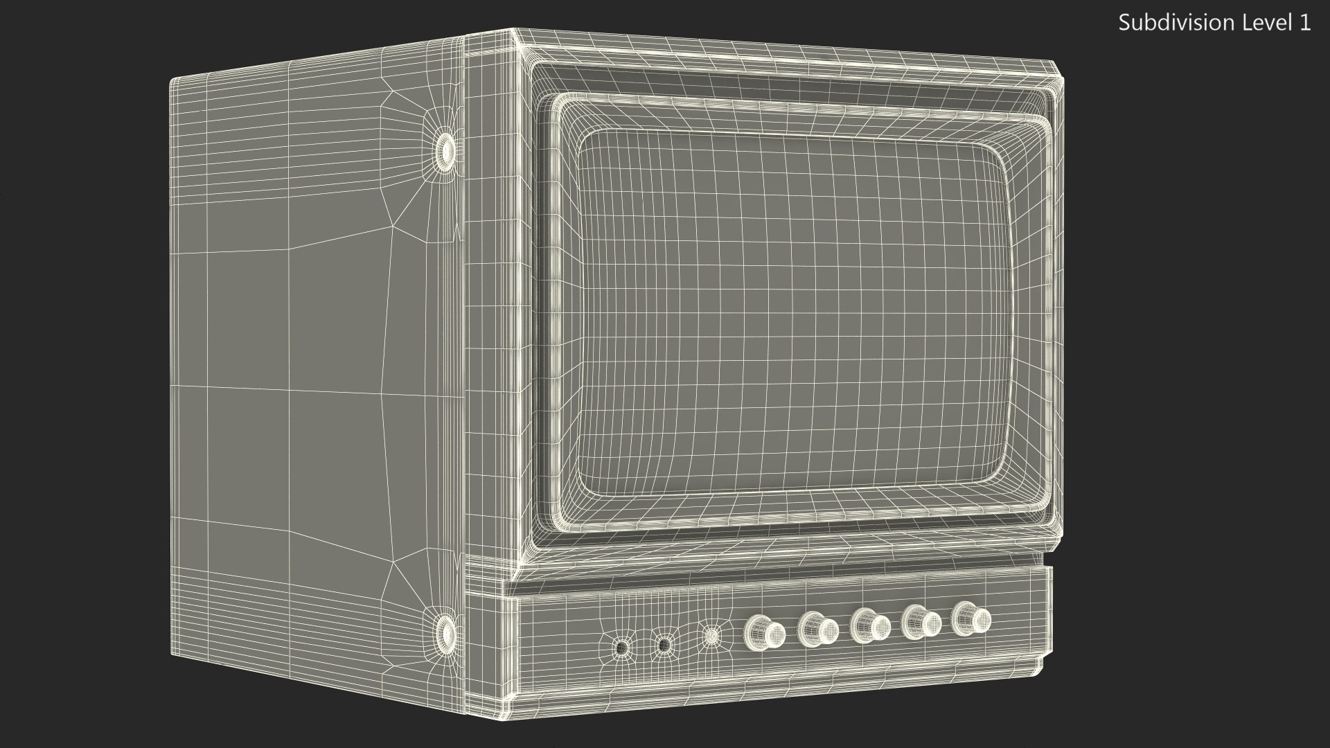3D Vintage Black And White Video Monitor model - TurboSquid 2065637