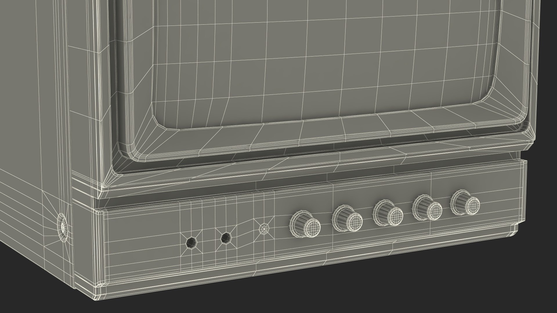 3D Vintage Black And White Video Monitor model - TurboSquid 2065637