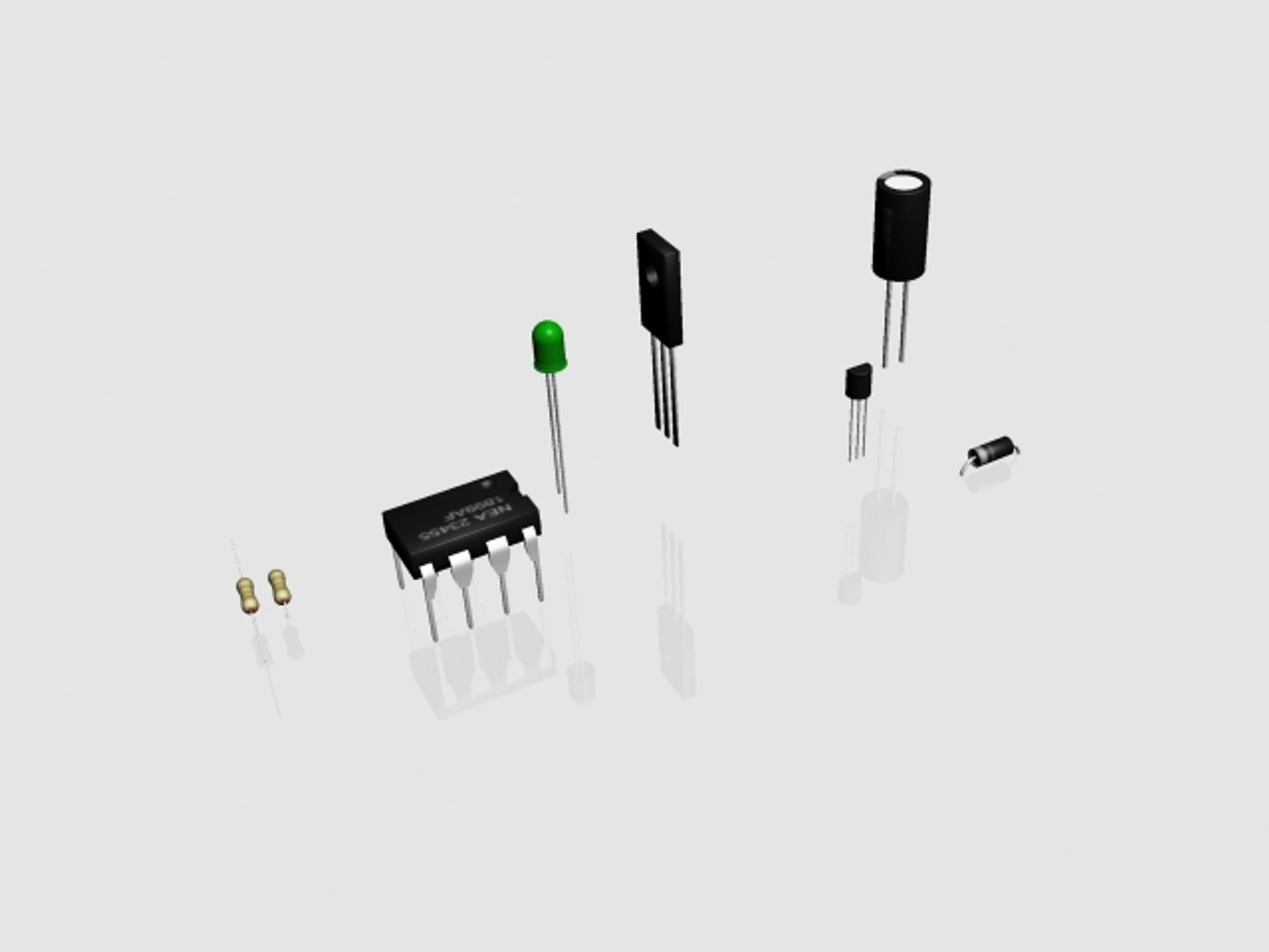 3d Model Electronic Components
