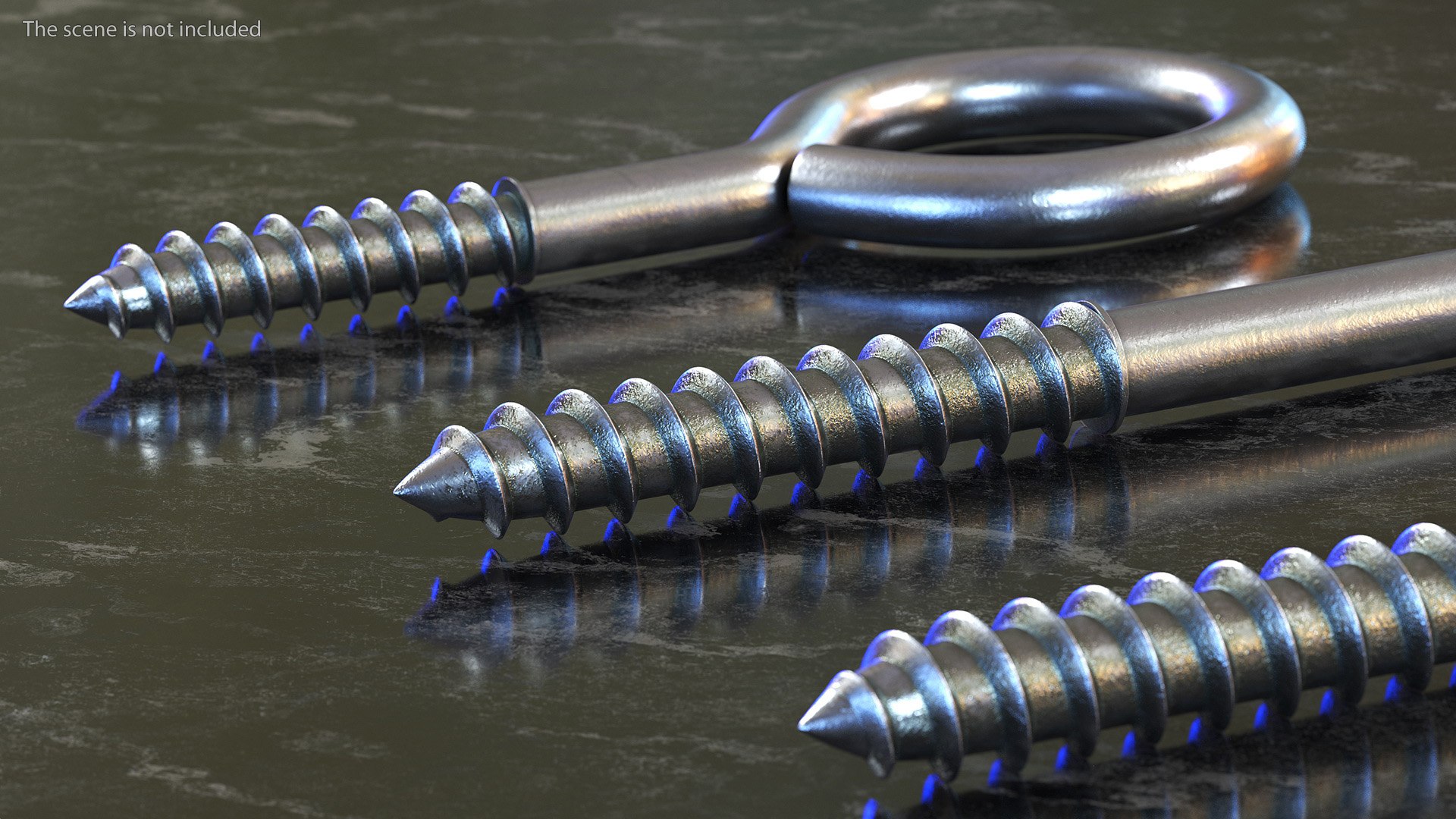 Drapery Screw Eyes Set Silver 3D Model - TurboSquid 2217932