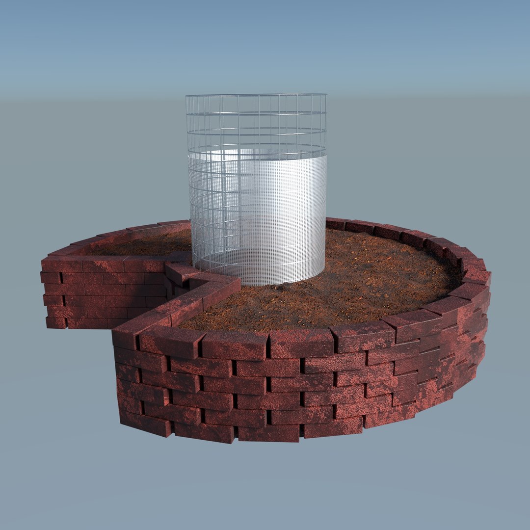 3d Keyhole Garden Pbr Model