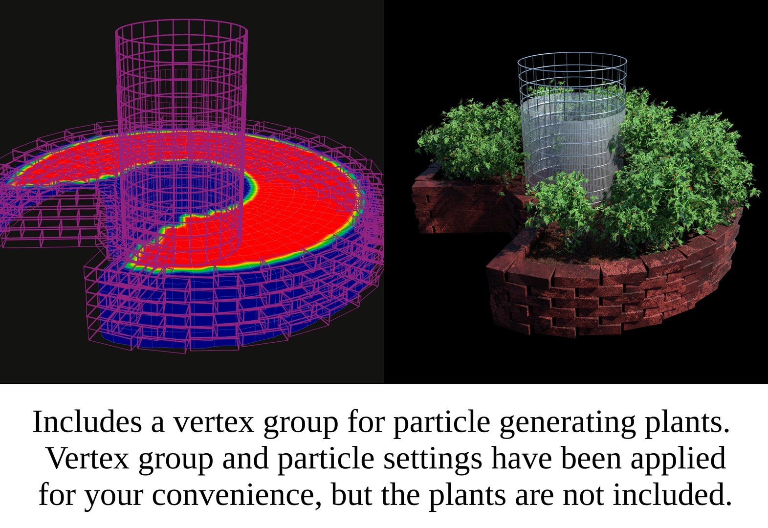3d Keyhole Garden Pbr Model