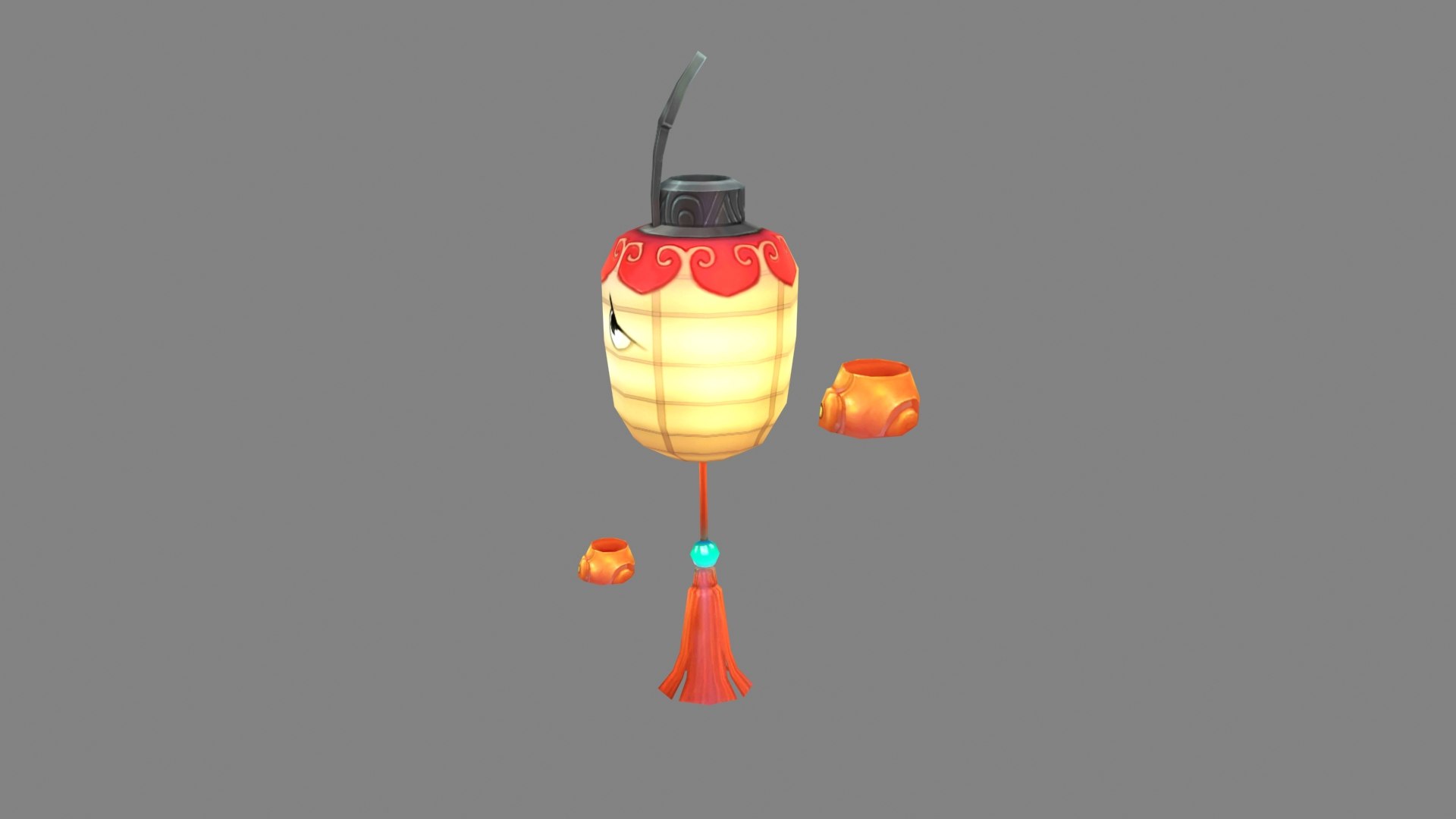 3D Model Cartoon Lantern Character - TurboSquid 2268534