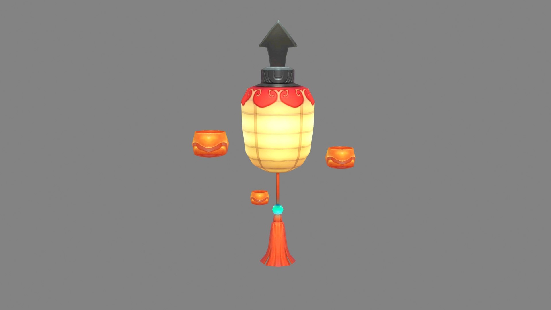 3D Model Cartoon Lantern Character - TurboSquid 2268534