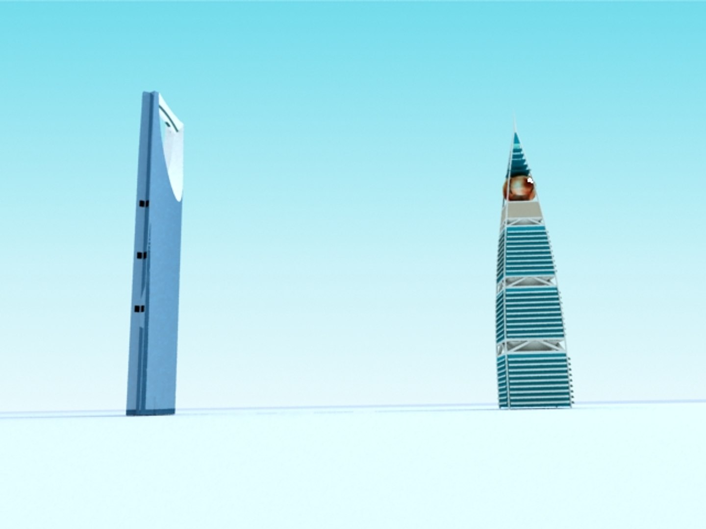 Skyscraper Riyadh Saudi Arabia 3d 3ds