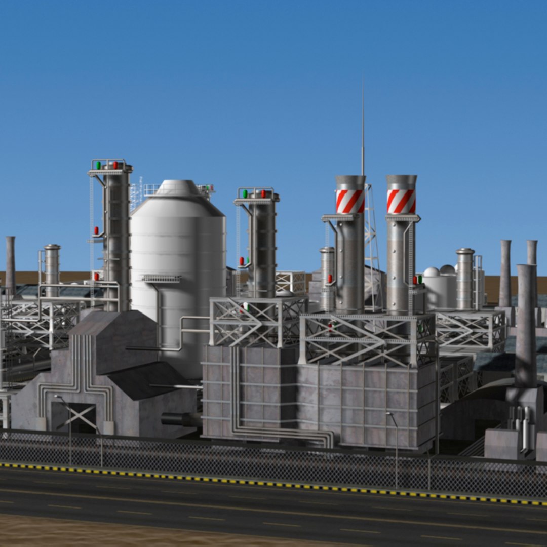 Oil Refinery 3D Model - TurboSquid 2049748