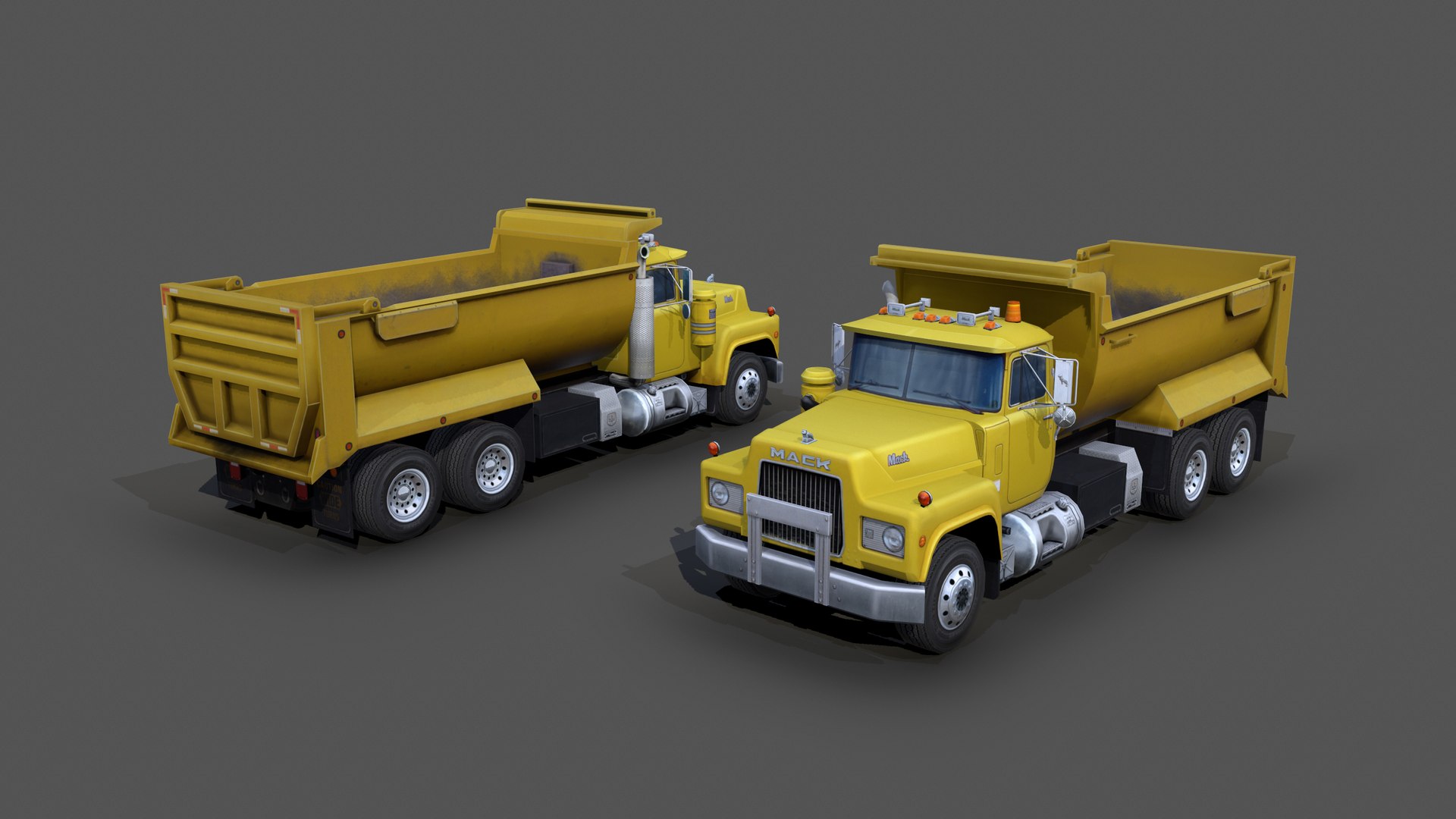 Mack RD686S Dump Truck S08 1985 3D Model - TurboSquid 1862406